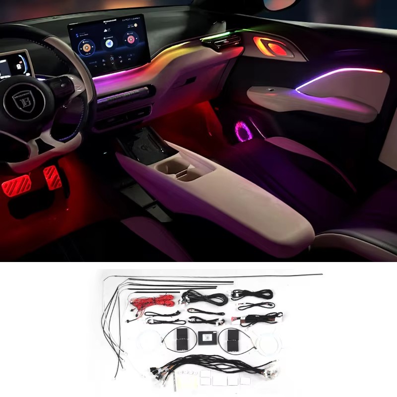 For BYD Seagull 2023-2024 Full Color Streamer Car Ambient Lights RGB 64 ...