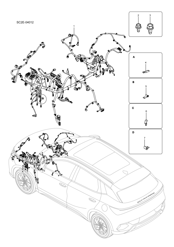 BYD SC2E-04012 front cabin wiring harness Original accessories