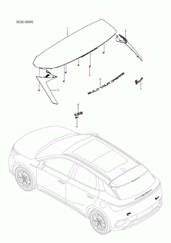 BYD SC2E-05005 Body exterior Original accessories