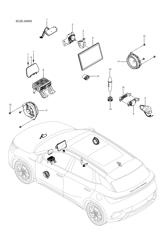 BYD SC2E-04005 Multimedia System Original accessories